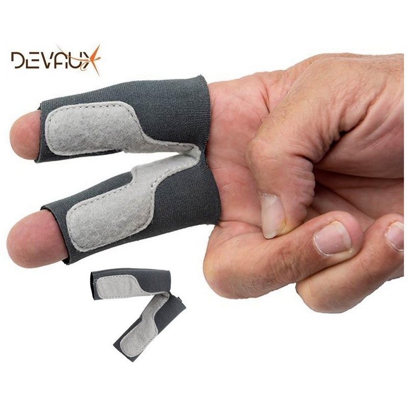 Doigtier de protection renforcé et lié en néoprène et feutrine devaux